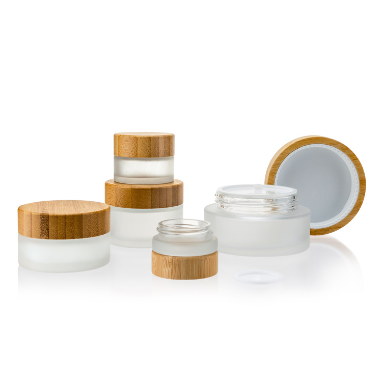 Glass frosted Jars with Bamboo Lid - 我的网站
